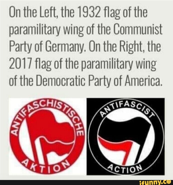 On the Left, the 1932 flag of the paramilitary wing of the Communist ...