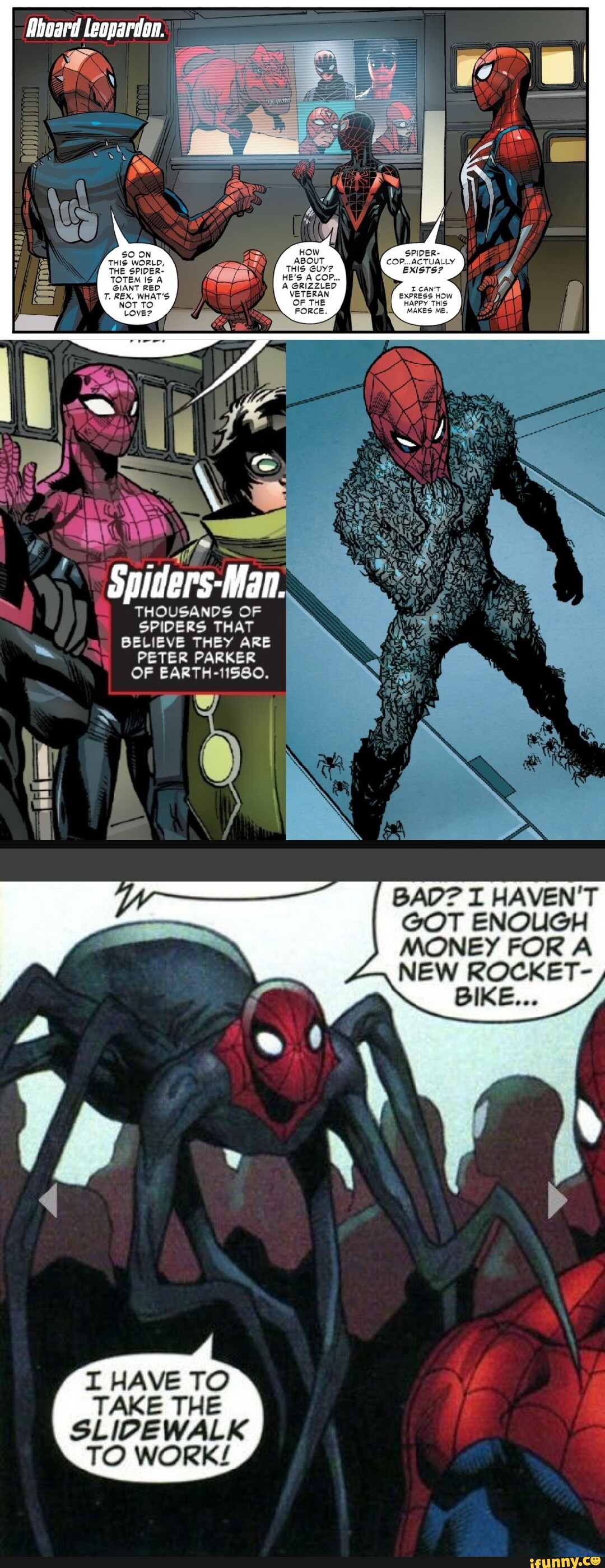 Aboard I piders-Man. THOUSANDS OF SPIDERS THAT BELIEVE THEY ARE PETER ...