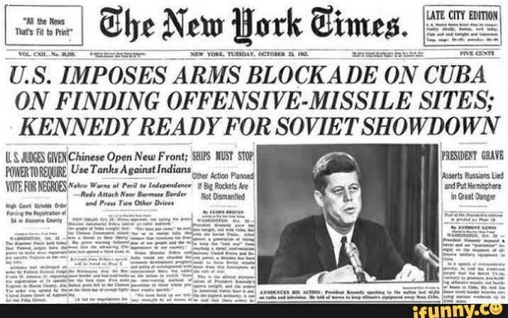 On this day in 1962, the whole world breathed a sigh of relief as the ...