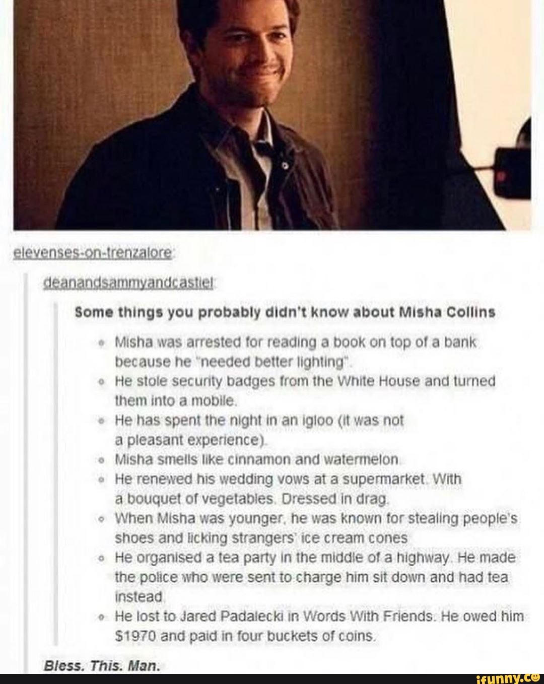 Deanandsammyandcastiel Some things you probably didn't know about Misha ...