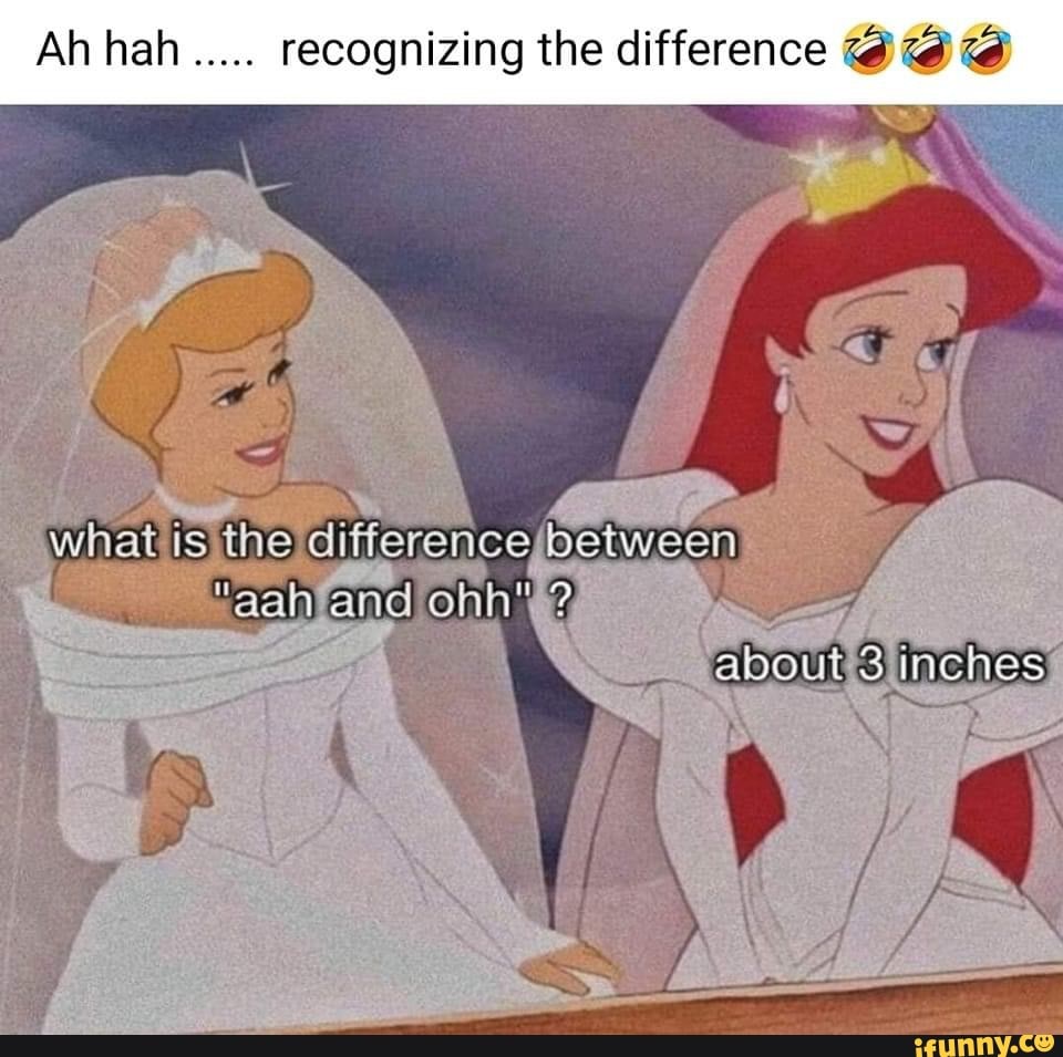Ah hah..... recognizing the difference witat is the difference "aah and ...