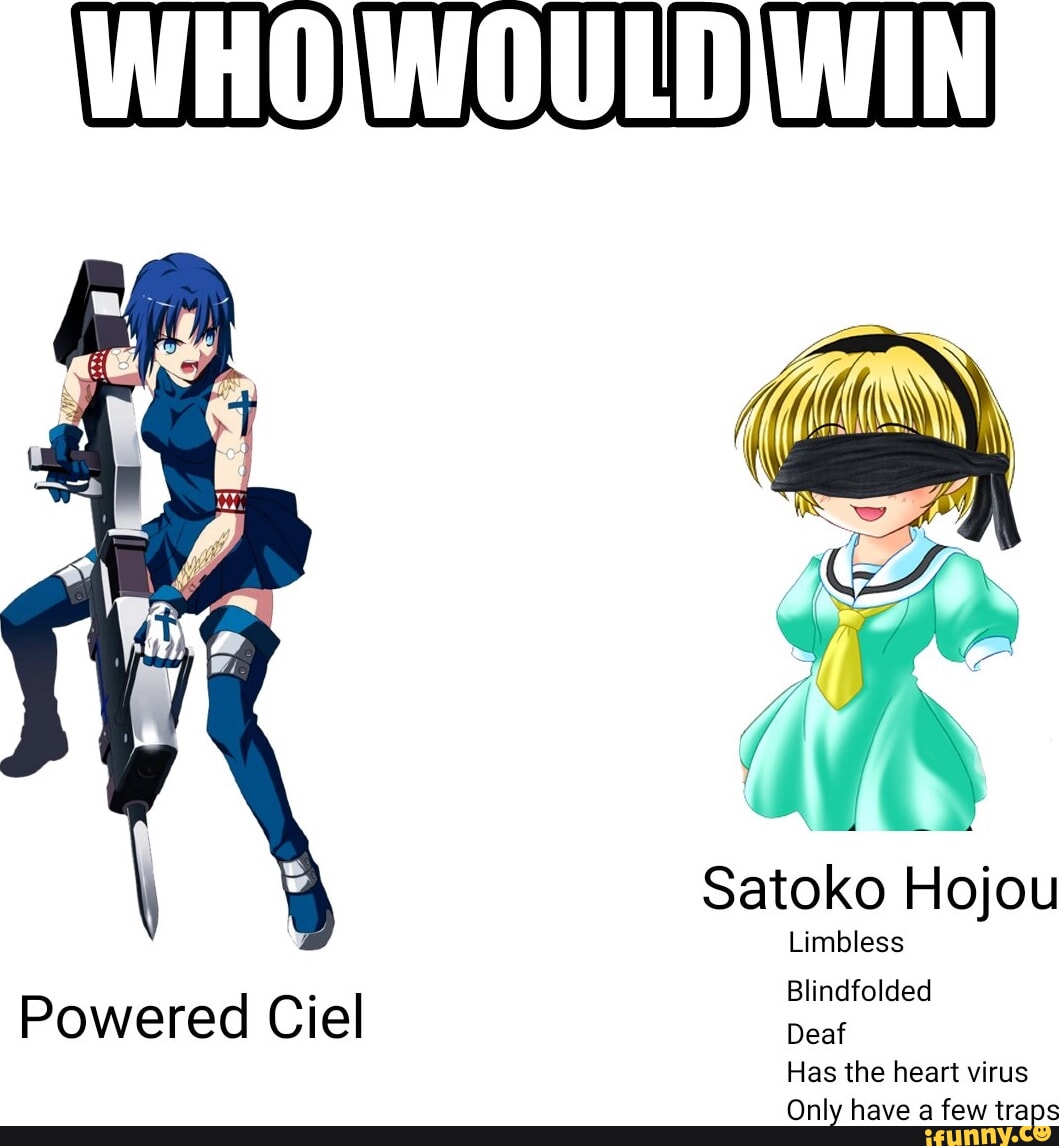 Fii\ \\ar Satoko Hojou Limbless Blindfolded Powered Ciel Deaf Has the ...