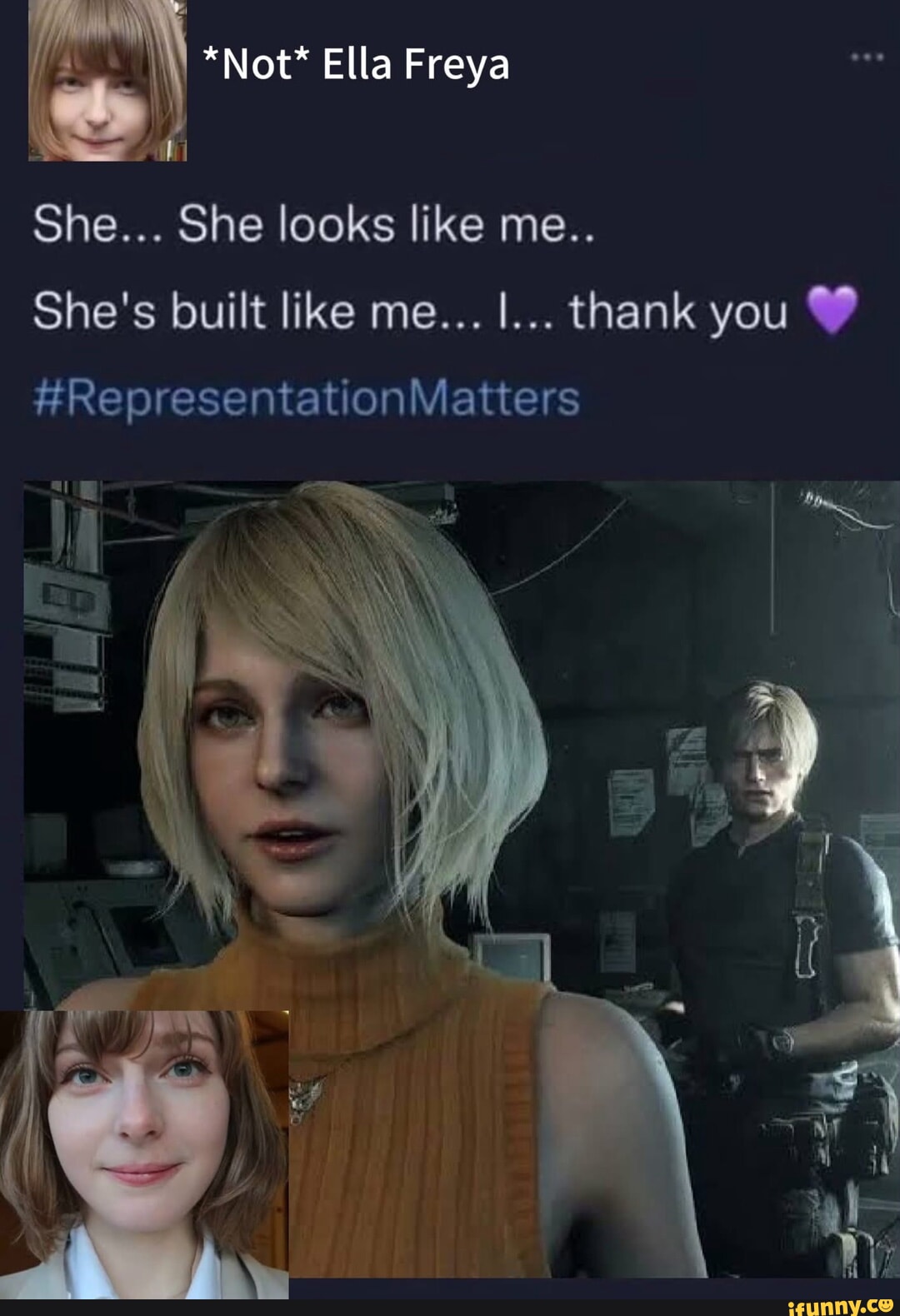 *Not* Ella Freya She... She looks like me.. She's built like me... I ...