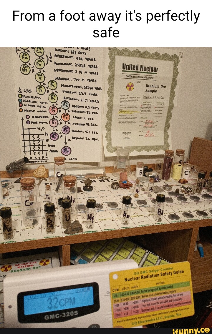 From a foot away it's perfectly safe Thy tars ee Uranium Ore Sample ...