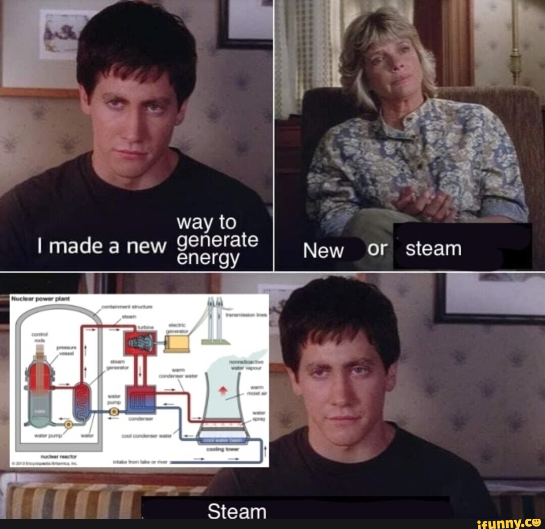 Way to genera energy I made a new New or steam Steam - iFunny