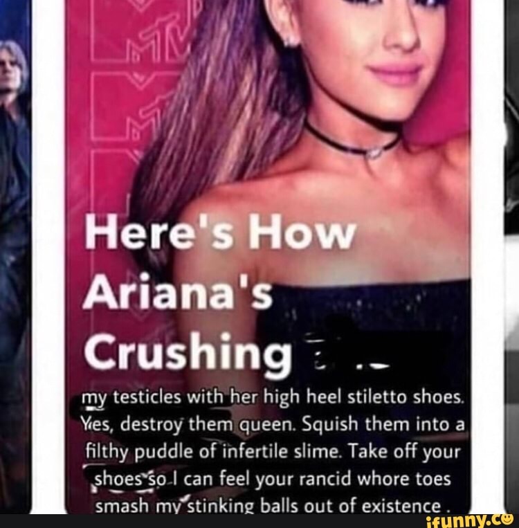 Crushing '; .- n2! testicles with her high heel stiletto shoes Wes ...