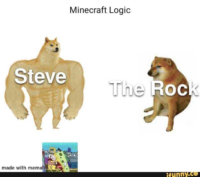 Minecraft Logic (Steve made with mema - iFunny