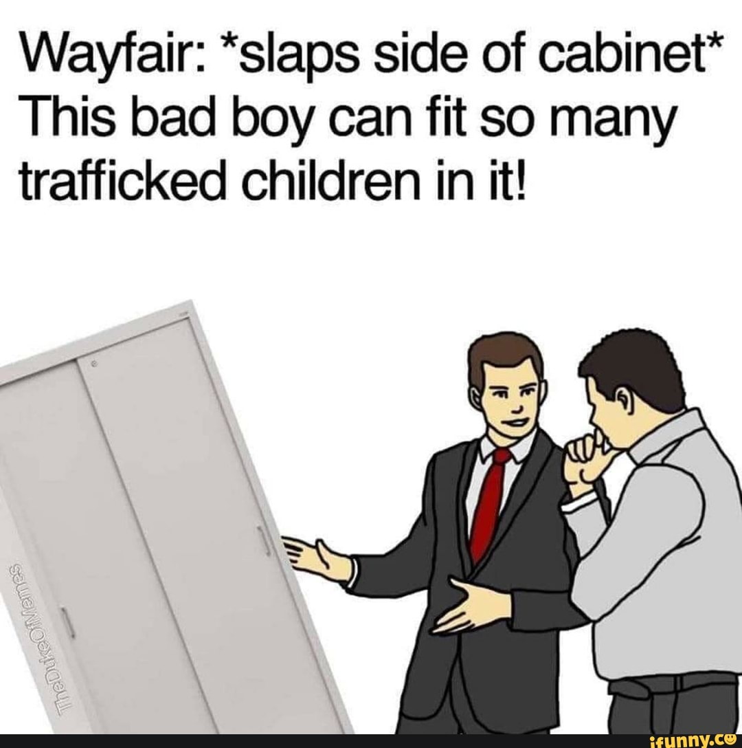 Wayfair: *slaps side of cabinet* This bad boy can fit so many ...