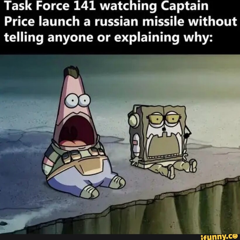 Task Force 141 watching Captain Price launch a russian missile without ...