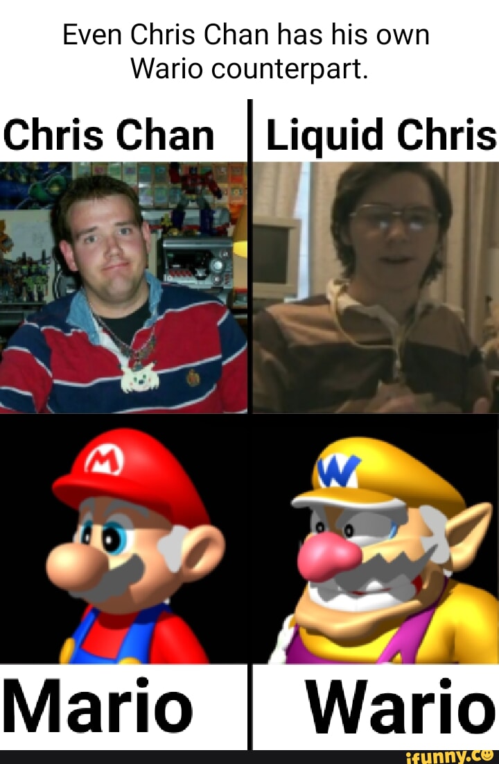 Even Chris Chan has his own Wario counterpart. Chris Chan I Liquid ...