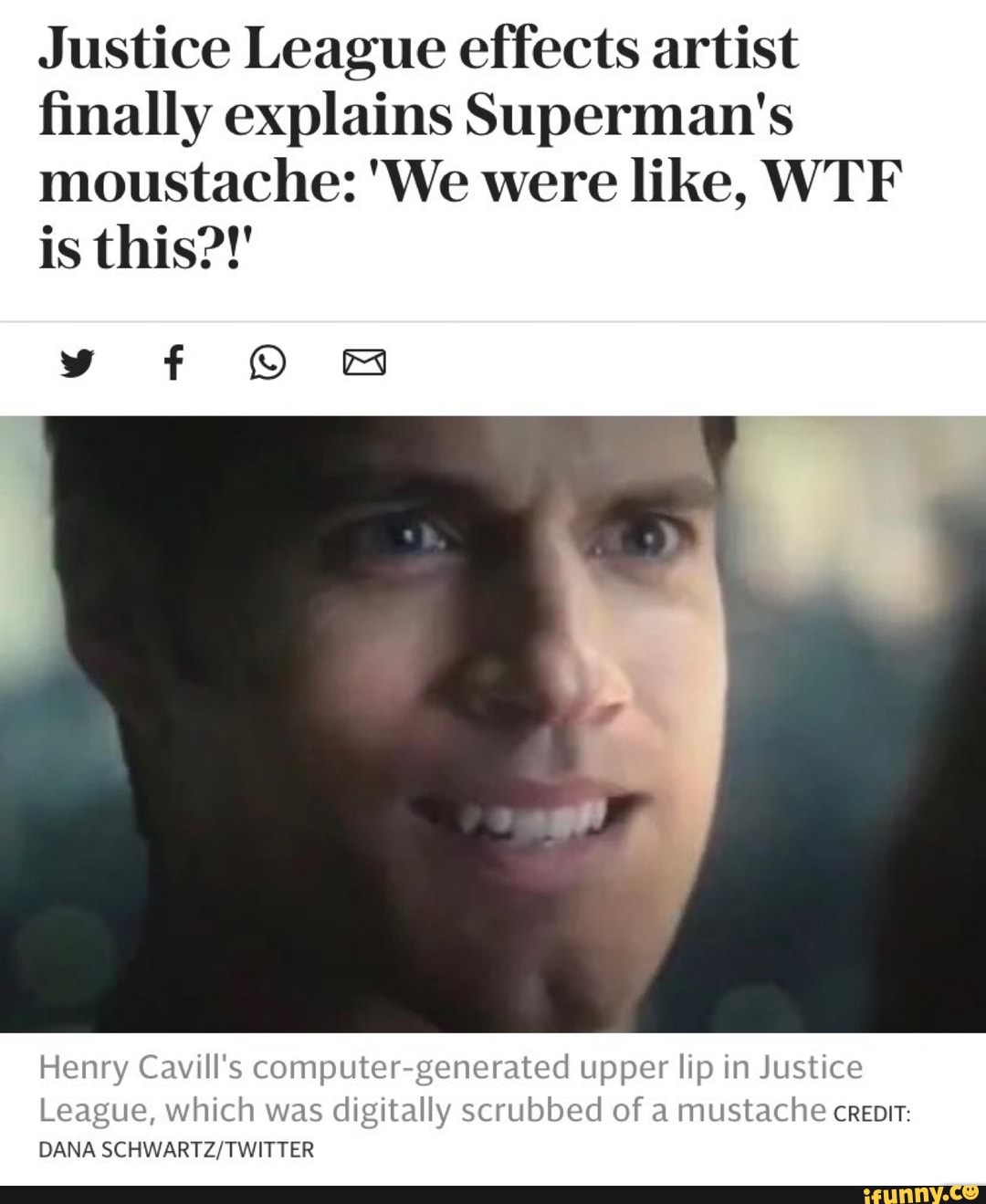 Justice League effects artist finally explains Superman's moustache ...