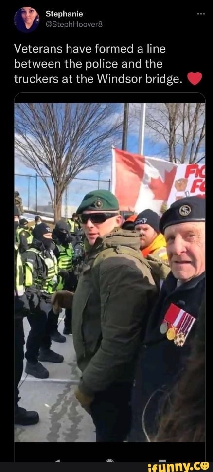 Stephanie er Veterans have formed a line between the police and the ...