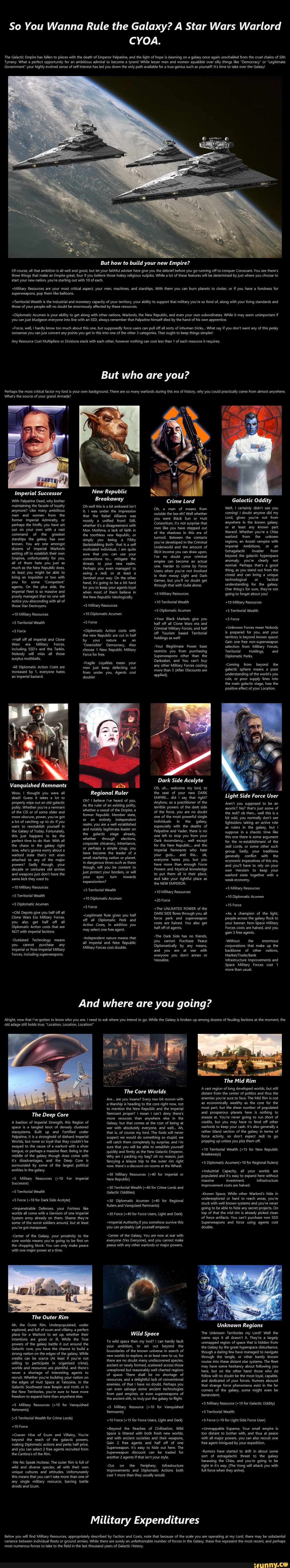 So You Wanna Rule the Galaxy? A Star Wars Warlord CYOA [From /tg/] - iFunny