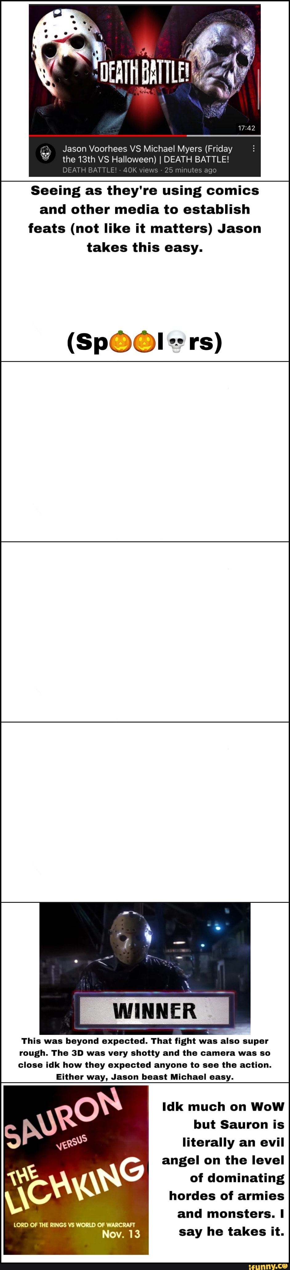 Jason Voorhees VS Michael Myers (Friday he 13th VS Halloween) I DEATH ...