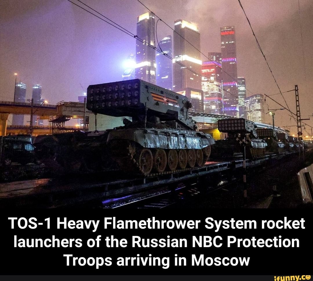 TOS-1 Heavy Flamethrower System rocket launchers of the Russian NBC ...
