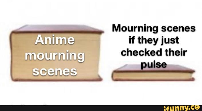 Mourning scenes Anime if they just mourning checked their scenes - iFunny