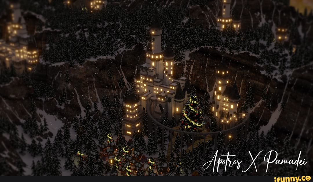 Minecraft Winter Hub - RENDER - iFunny