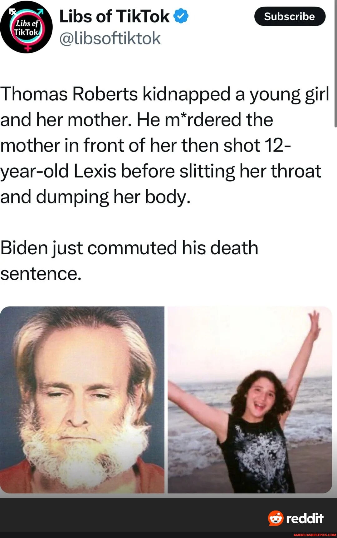 Libs of TikTok @libsoftiktok Thomas Roberts kidnapped a young girl and ...