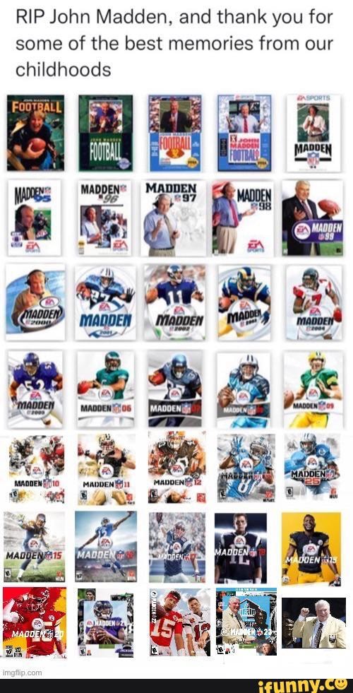 RIP John Madden, and thank you for some of the best memories from our ...