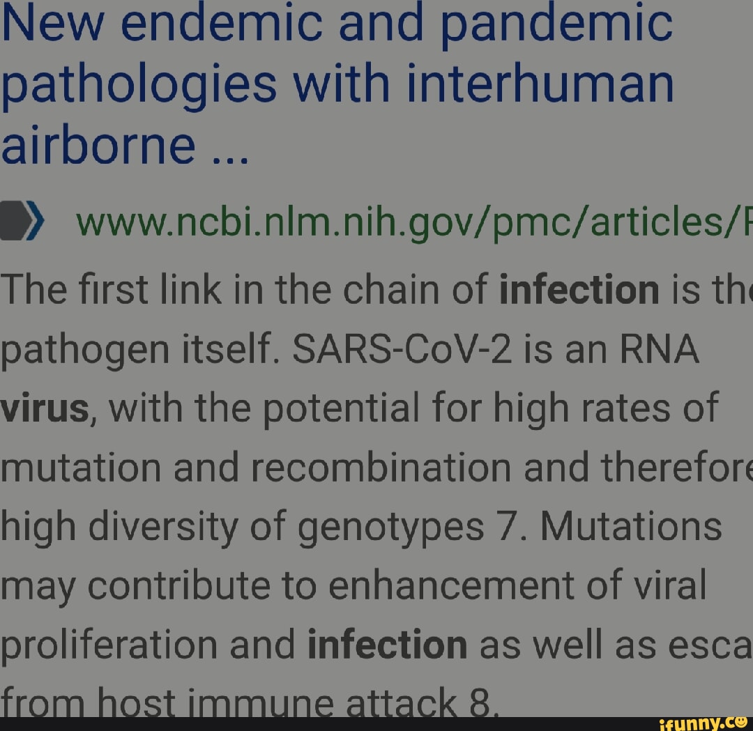 New endemic and pandemic pathologies with interhuman airborne The first ...