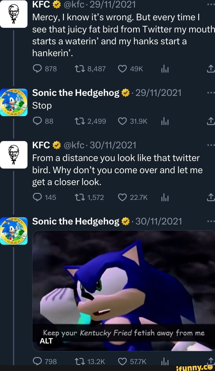 KFC @kfc- Mercy, I know it's wrong. But every time I see that juicy fat ...