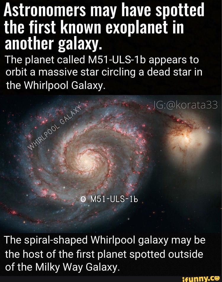 Astronomers may have spotted the first known exoplanet in another ...