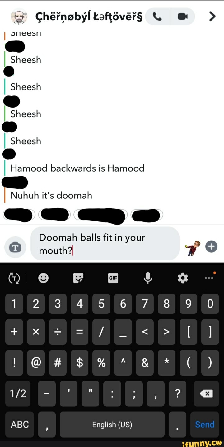 Sheesh Sheesh Sheesh Sheesh Hamood backwards is Hamood Nuhuh it's ...