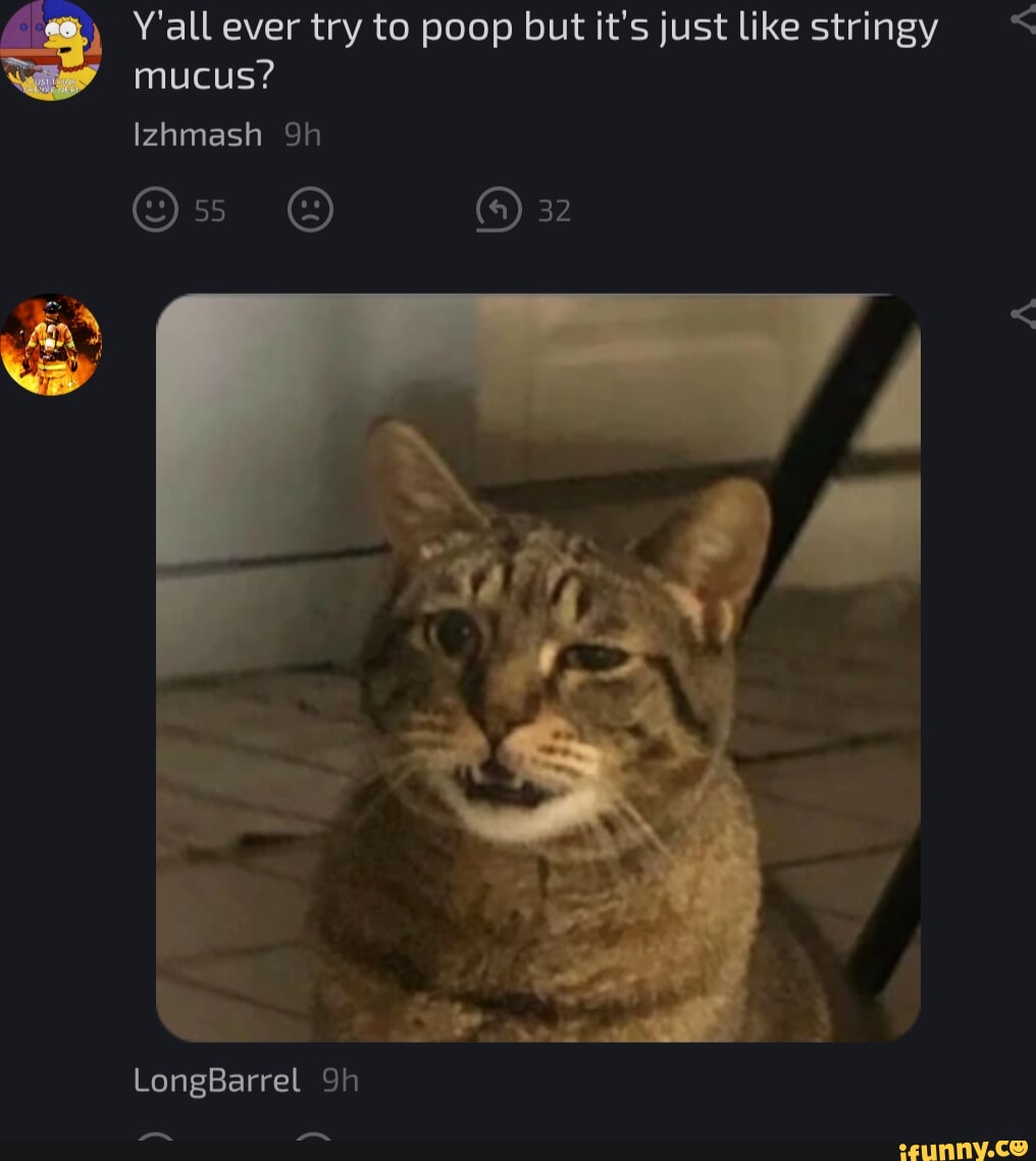 Y'all ever try to poop but it's just like stringy mucus? Izhmash ss (4 ...