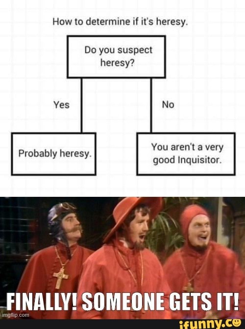 How to determine if it's heresy. Do you suspect heresy? Probably heresy ...