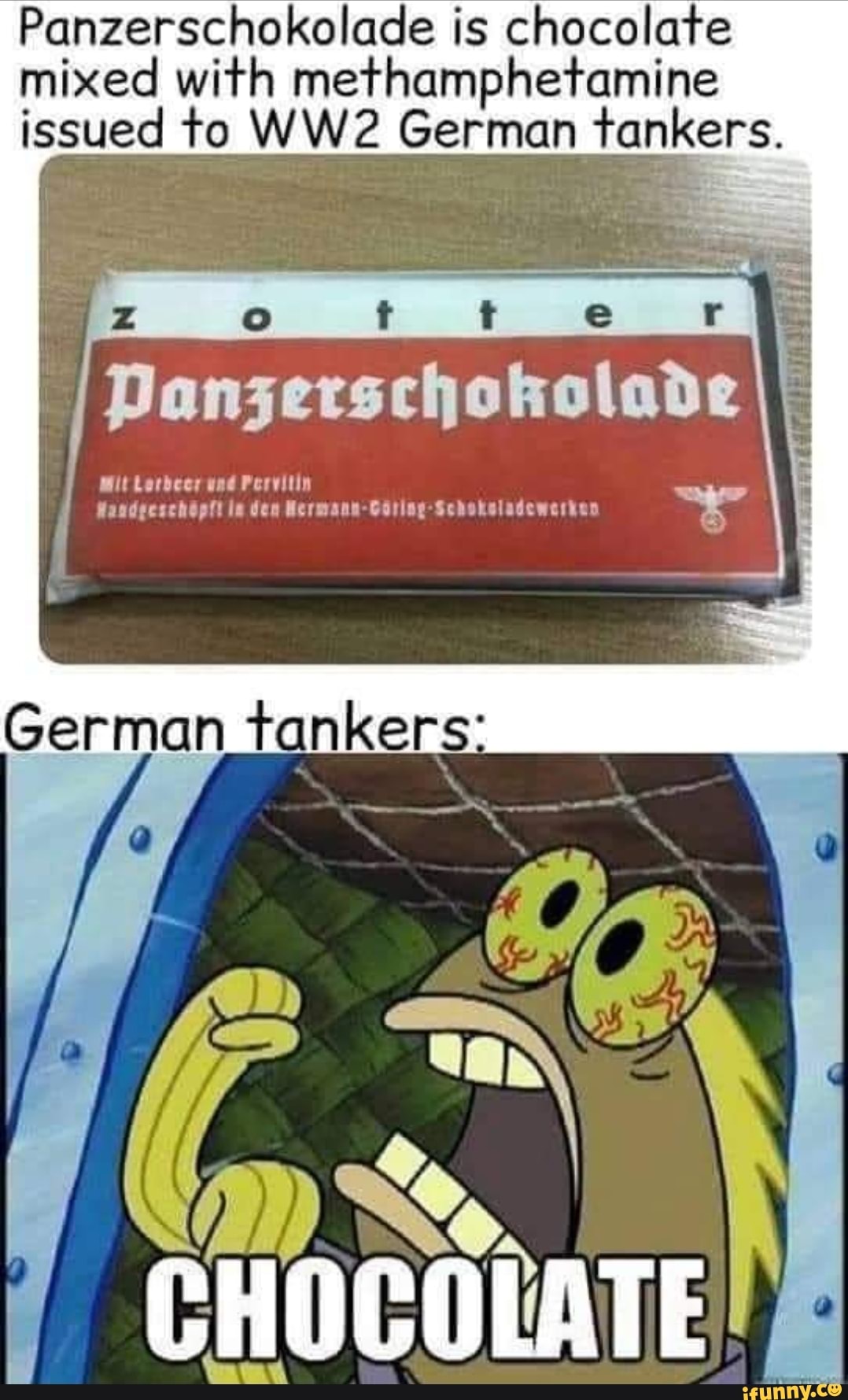 Panzerschokolade is chocolate mixed with methamphetamine issued to ...
