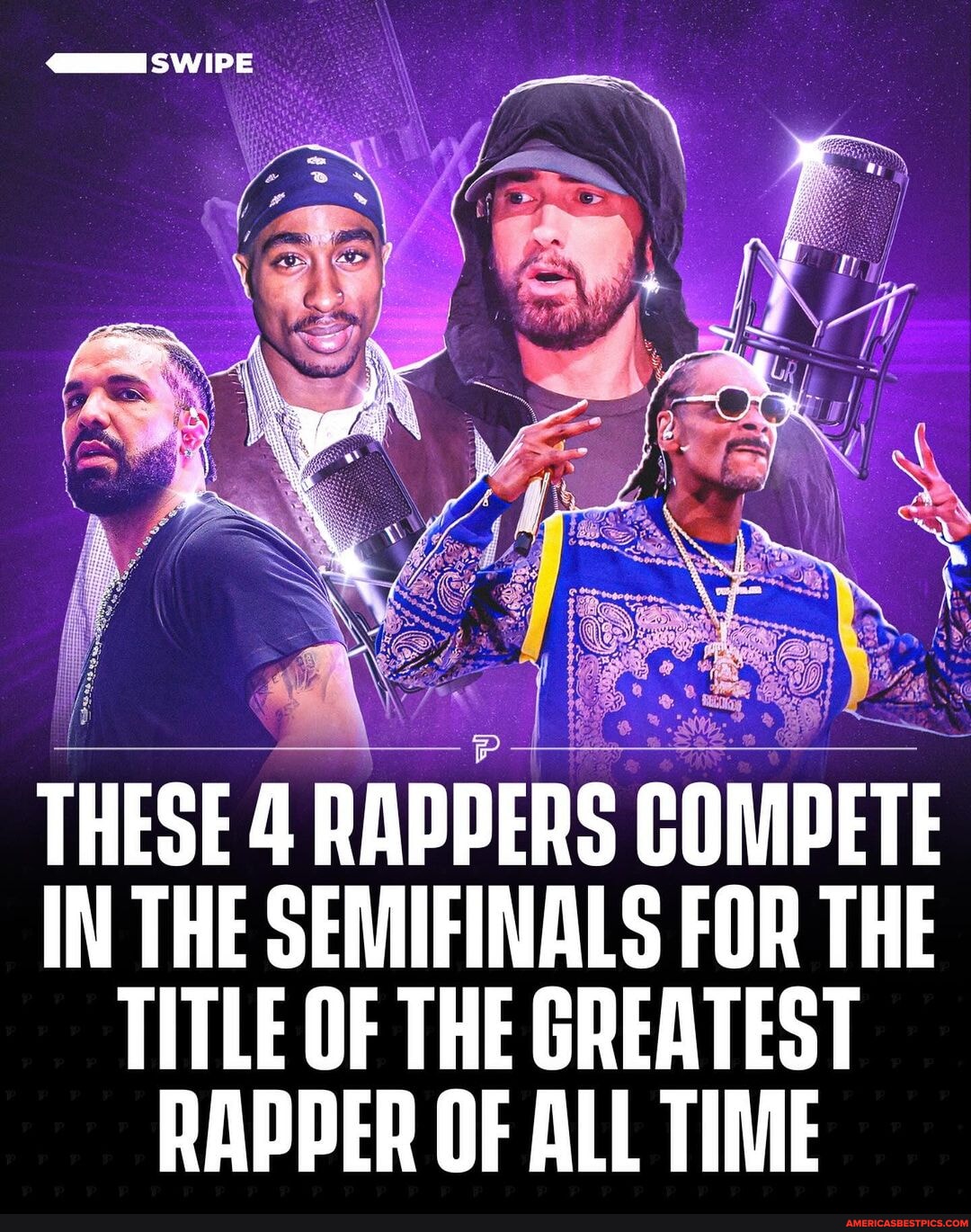 Swipe to see which four rappers have been voted as the top candidates ...