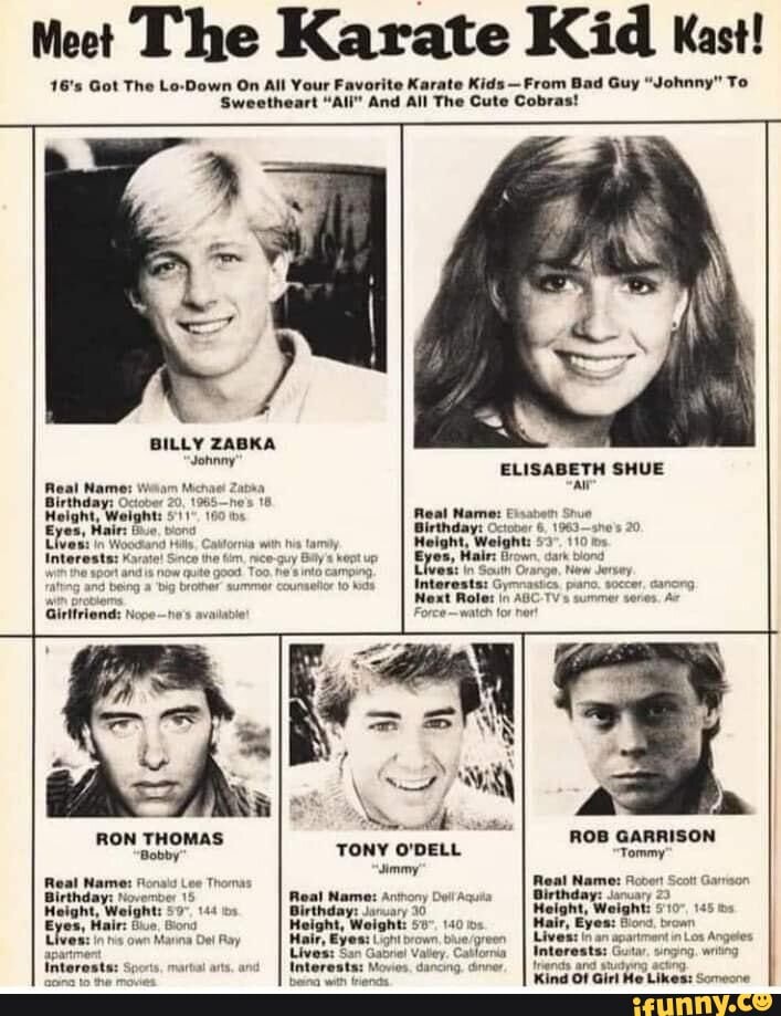 Mect The Karate Kid Kast! 16's Got The Lo-Down On All Your Favorite ...