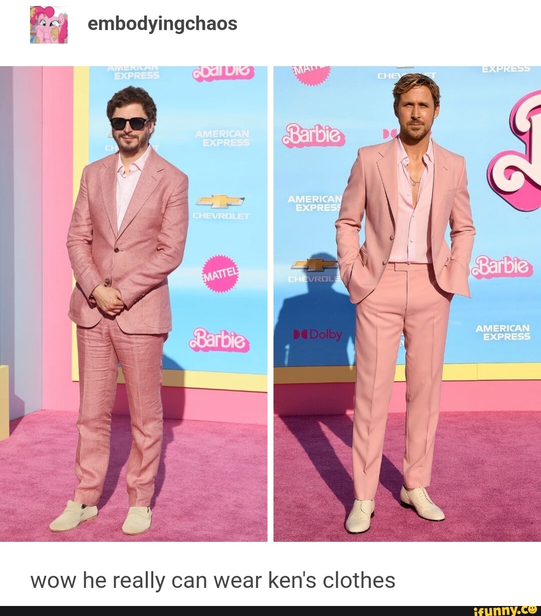 Embodyingchaos AMERICAN EXPRESS wow he really can wear ken's clothes - iFunny