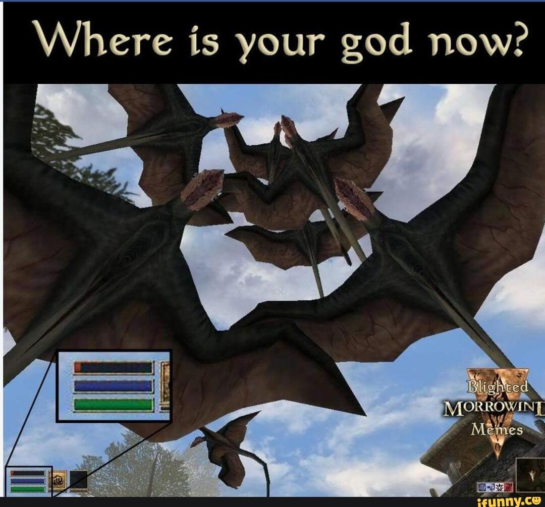 Morrowind memes for my N'wahs - Where is your god now? Mimes wy - iFunny