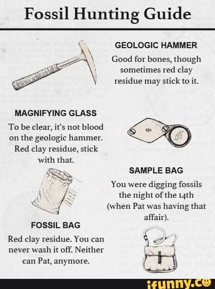 Fossil Hunting Guide MAGNIFYING GLASS GEOLOGIC HAMMER Good for bones ...
