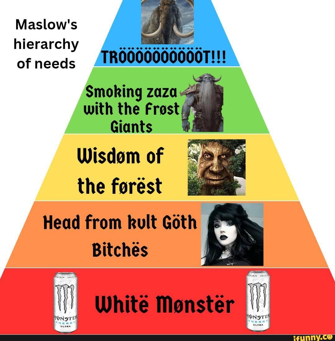 Maslow's hierarchy of needs Smoking zaza with the Frest Giants Wisdom ...