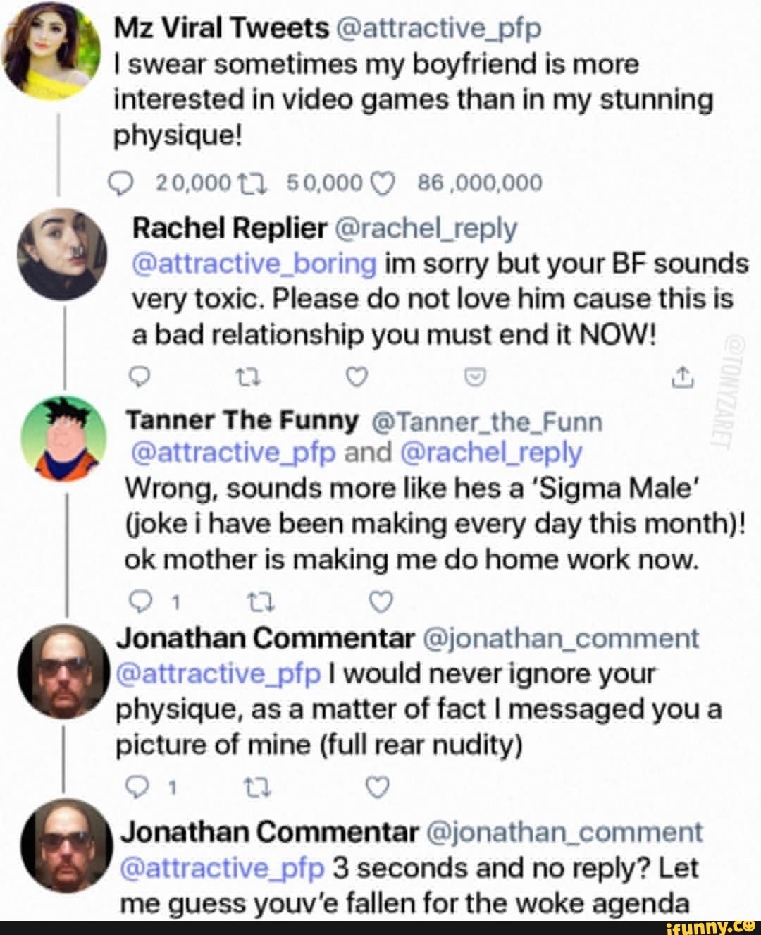 Mz Viral Tweets @attractive_pfp I swear sometimes my boyfriend is more ...