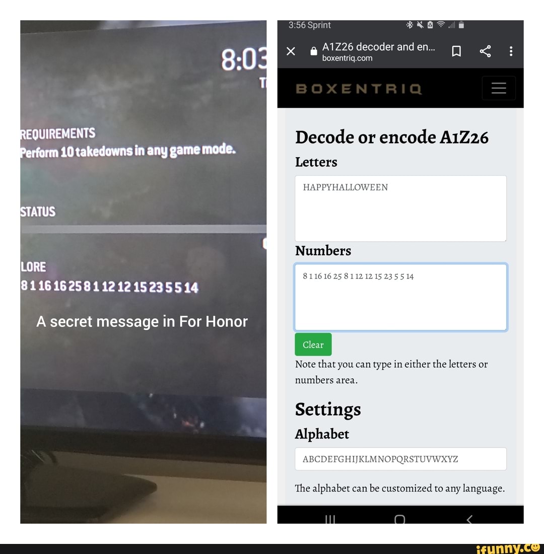 Sprint A1Z26 decoder and en... BOXENTRIAA REQUIREMENTS Decode or encode ...