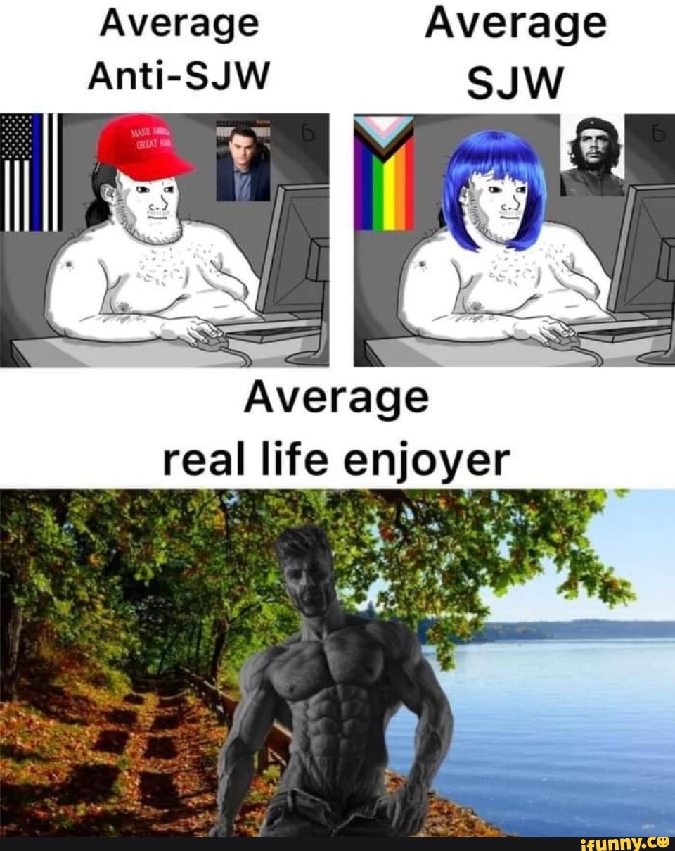 Average Average Anti-SJW SJW Average real life enjoy - iFunny