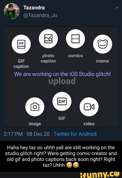 Tazandra @Tazandra_Jo photo comics GIF caption meme caption We are ...