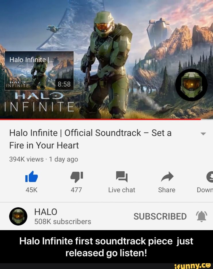 Halo Infinite I Official Soundtrack Set a v Fire in Your Heart 394K ...