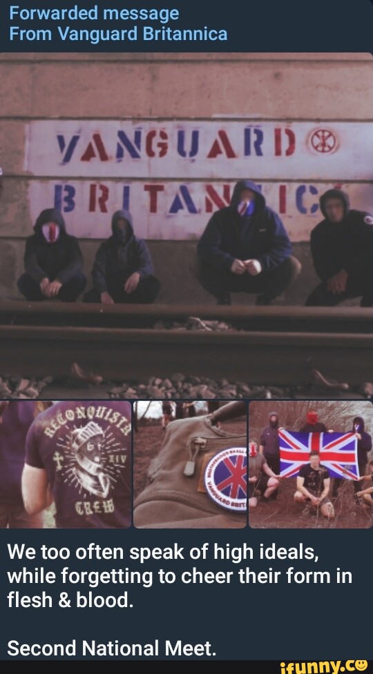 Forwarded message From Vanguard Britannica VANGUARD We too often speak ...