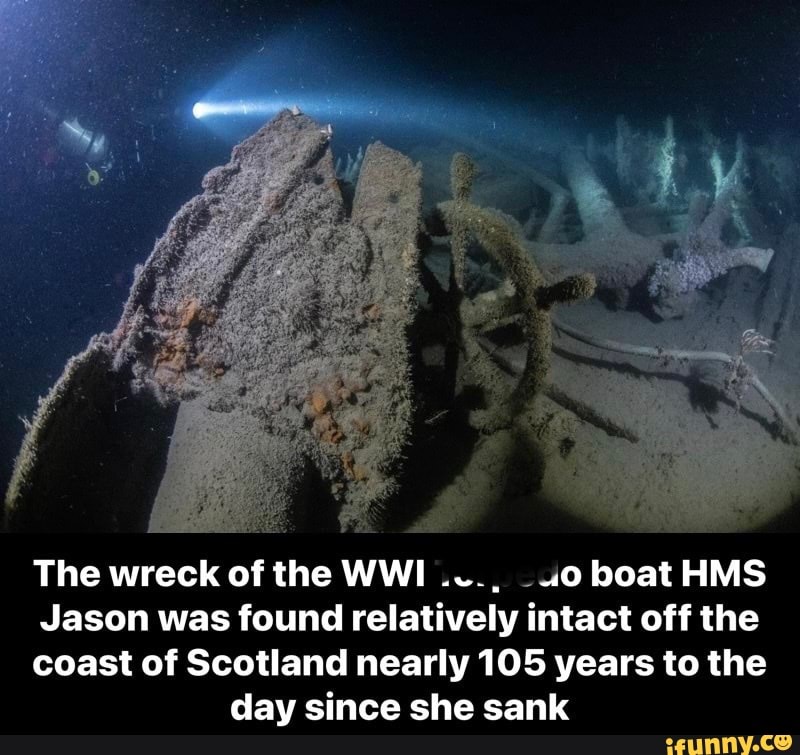 The wreck of the WWI boat HMS Jason was found relatively intact off the ...