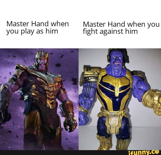 Master Hand when Master Hand when you you play as him fight against him ...