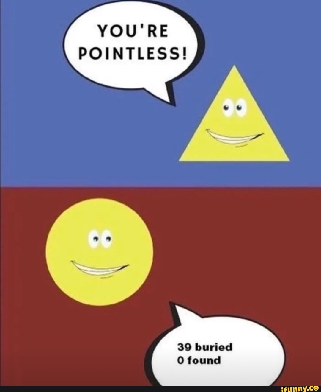 YOU'RE POINTLESS! 39 buried 0 found - iFunny