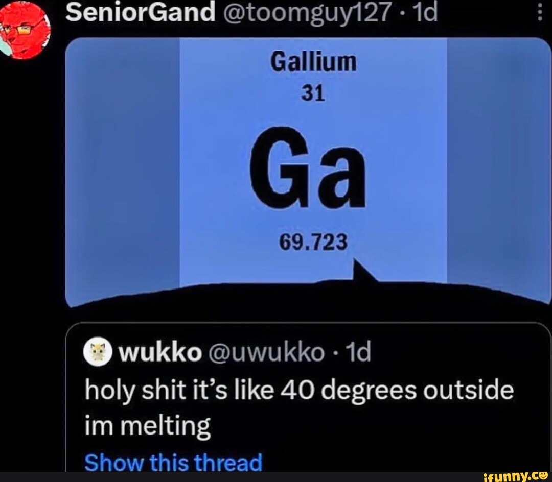 Follow my ig @crunkfila - SeniorGand @toomguy127 Gallium 31 Ga 69.723 ...