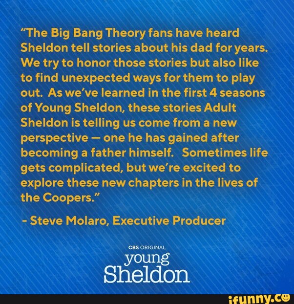 "The Big Bang Theory fans have heard Sheldon tell stories about his dad ...