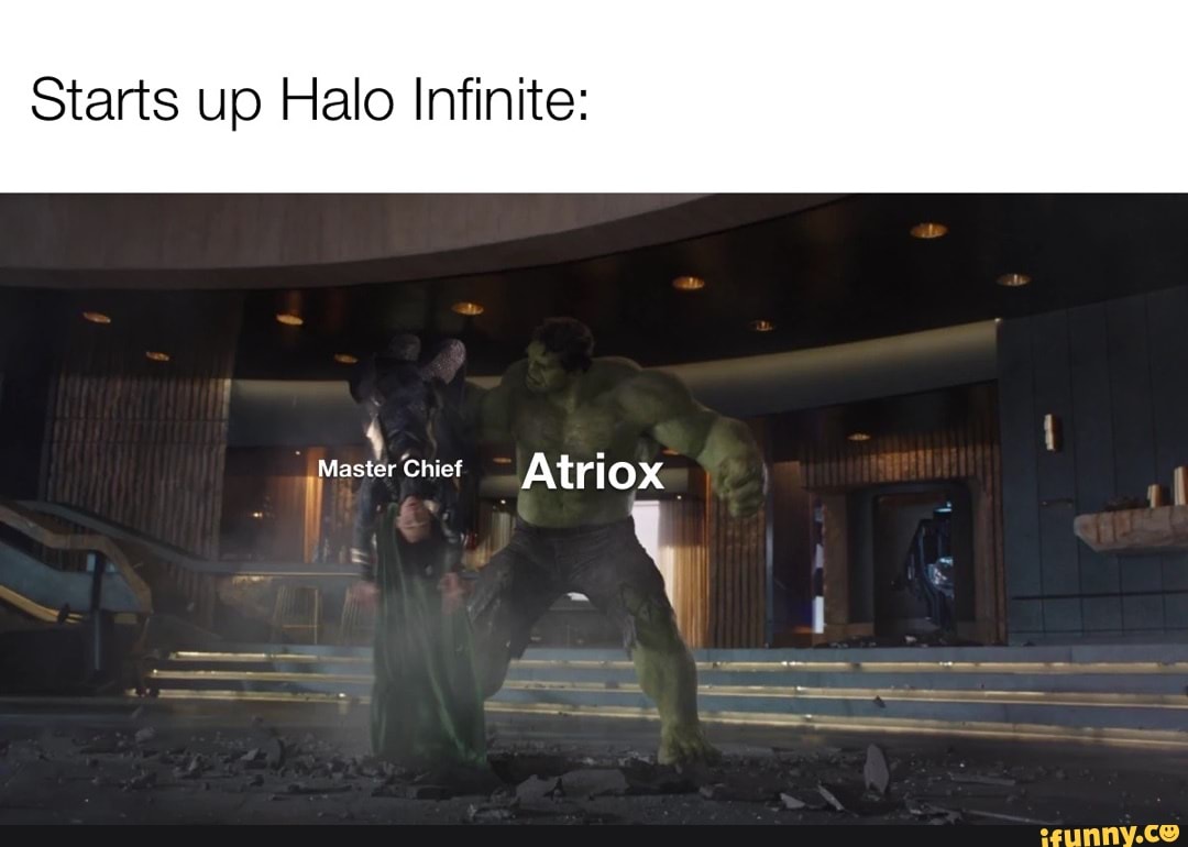 Starts up Halo Infinite: Master Chief Atriox - iFunny