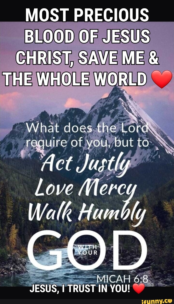 MOST PRECIOUS BLOOD OF JESUS CHRIST, SAVE ME & THE WHOLE WORLD What ...