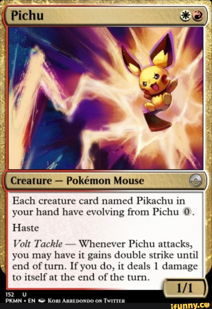 I Creature Pokmon Mouse Each creature card named Pikachu in your hand ...